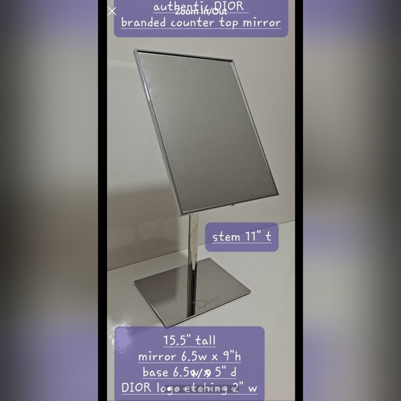 Dior | Accents | Dior Countertop Mirror Branded Authentic | Poshmark